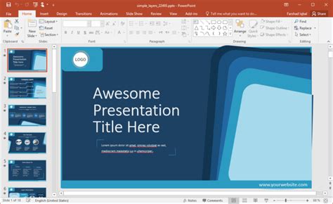 powerpoint default template