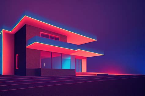 Premium Ai Image Projection Of A House With A Laser 3d Render