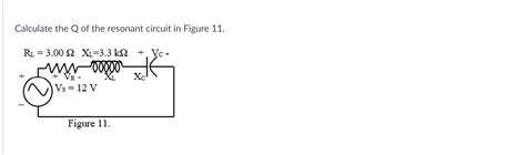 Solved Calculate The Q Of The Resonant Circuit In Figure Chegg
