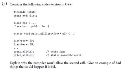 Solved 717 Consider The Following Code Skeleton In C