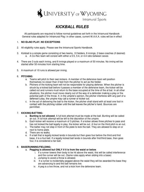 a guide to kickball pdf