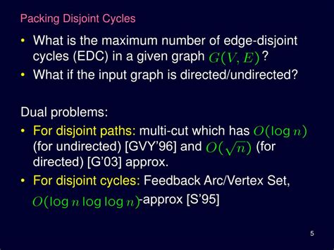 Ppt Approximation And Hardness Results For Packing Cycles Powerpoint