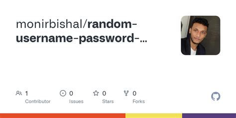 github monirbishal random username password generator