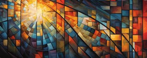 premium ai image symphony of geometric abstractions intersecting and
