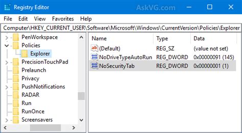Windows Tip Remove Sharing” Security” Customize” And Previous