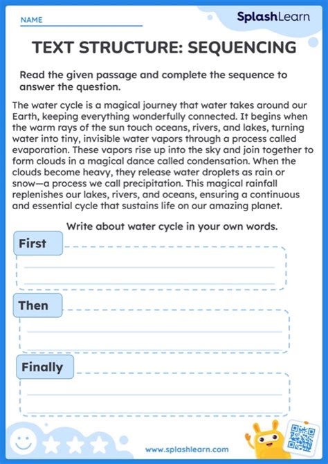 Text Structure Worksheets Free And Printable Splashlearn