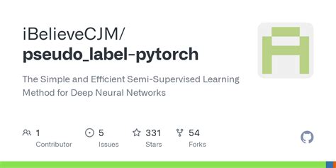 github ibelievecjm pseudo label pytorch the simple and efficient