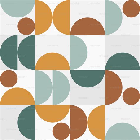 흰색 배경에 있는 원과 사각형의 패턴입니다 벡터 Unsplash의 그림 이미지