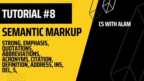 Semantic Markup In Html Web Development Tutorial 8 Youtube