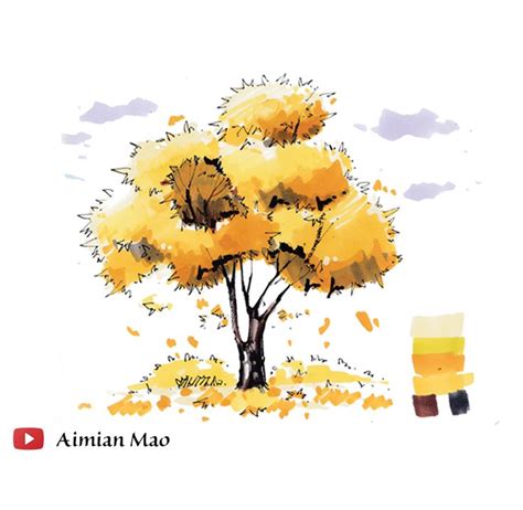 Draw Trees With Markers Markers Drawing Architecture Tree Drawing Landscape Drawings