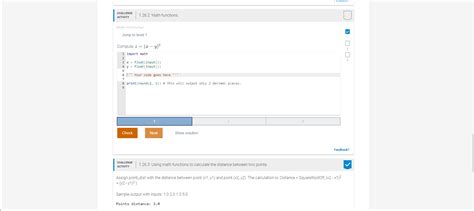 Solved Challenge Activity 1262 Math Functions