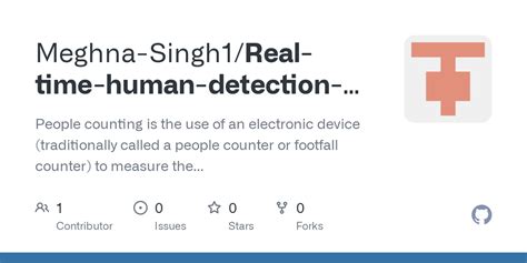 GitHub Meghna Singh Real Time Human Detection People Counting People Counting Is The Use Of
