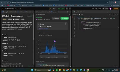 100daysofcode Leetcode Python Problemsolving Datastructures Monotonicstack Dailychallenge