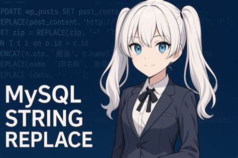 Mysqlで文字列を一括置換する方法｜replace関数とupdateの使い方徹底解説【wordpress対応】 Mysql And Mariadbの世界