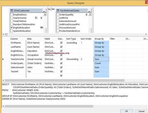 SQL Query Builder Or Designer