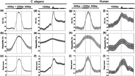 Bias In Gc Content A D G J Mappability B E H K And Raw Download Scientific
