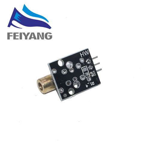 1pcs Ky 008 650nm Laser Sensor Module 6mm 5v 5mw Red Laser Dot Diode Copper Head For Arduino