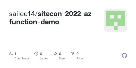 Github Sailee14sitecon 2022 Az Function Demo