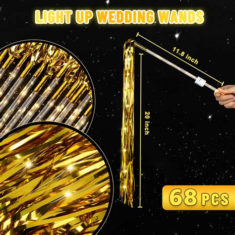 Pink Camo Decorations 68 Pcs Wedding Light Up Wands Led Send Off