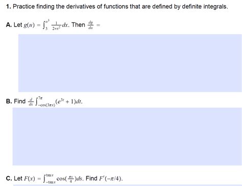 Solved 1 Practice Finding The Derivatives Of Functions That Chegg Com