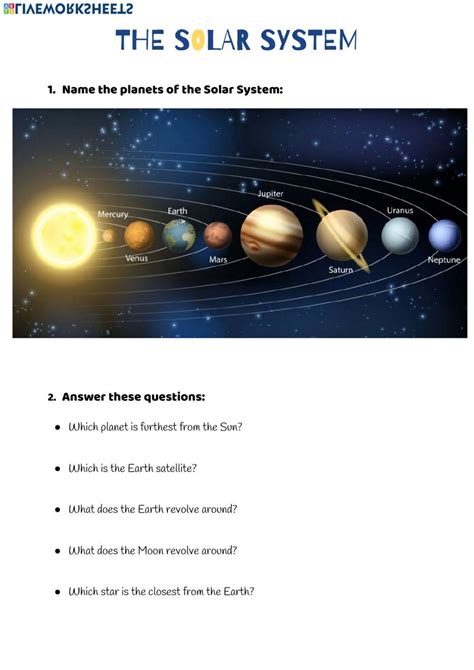 solar system worksheets pdf grade 6 printable free templates