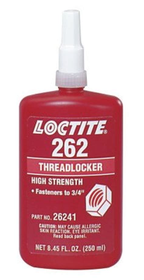 Loctite 262 Threadlockers Medium To High Strength 250 Ml Red 1 Btl