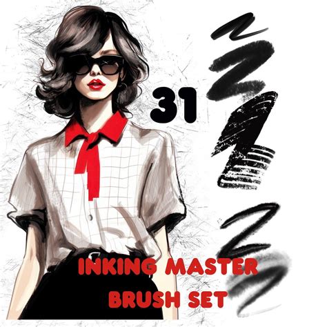 Anime Manga Ink Brushes For Procreate Ink Wash Brushes For Procreate Portrait Illustration