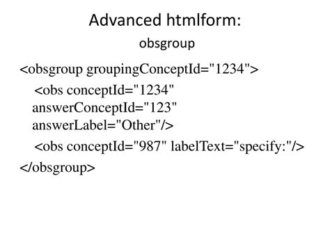 Ppt Openmrs Htmlform S Powerpoint Presentation Free Download Id