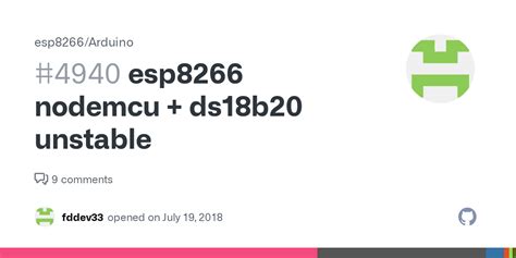 Esp8266 Nodemcu Ds18b20 Unstable · Issue 4940 · Esp8266arduino · Github