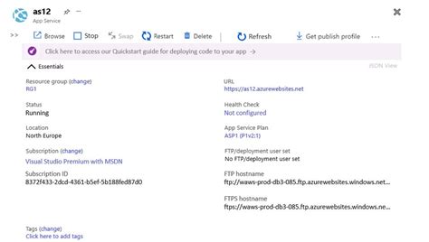Hotspot You Have The Azure App Service App Shown In The App Service