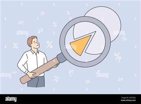 Science Statistics Or Project Presentation Concept Young Businessman