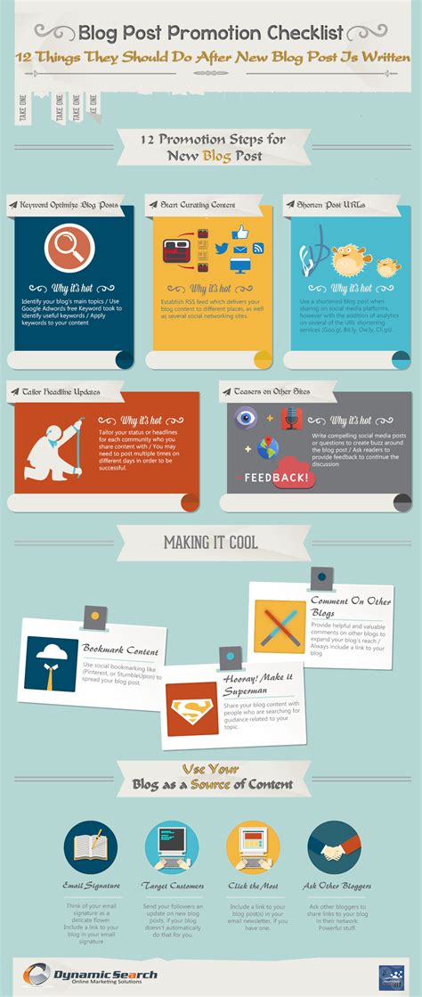 12 Way To Promote Your New Blog Post [infographic]