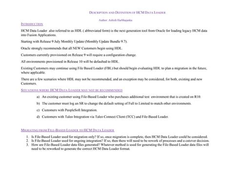 Description And Definition Of Hcm Data Loader Pdf