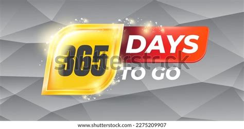365 Days Go Countdown Horizontal Banner Stock Vector Royalty Free