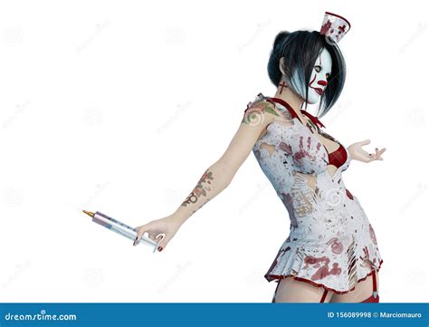 Nurse With An Injection Pin Up Stock Illustration Illustration Of Paranoid Clipping 156089998