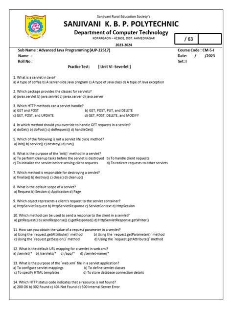Mcq Unit 6 Set 1 Pdf