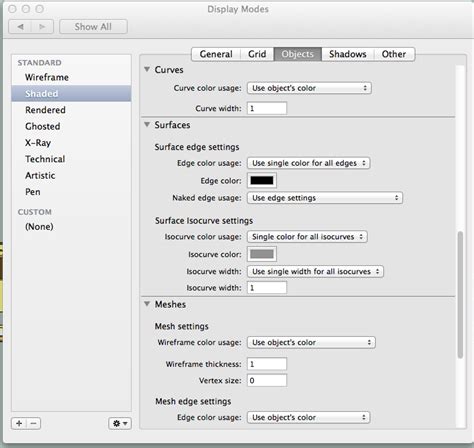 printing shaded views surface edges color incorrect rhino for mac