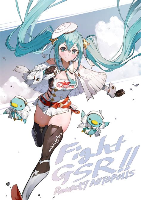 Hatsune Miku Racing Miku And Racing Miku Vocaloid And More Drawn By Toridamono Danbooru
