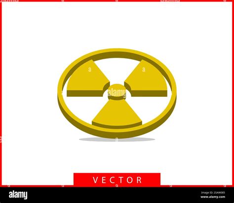 Radiation Icon Vector Warning Radioactive Sign Danger Symbol Stock
