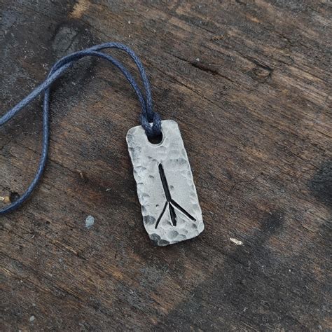 Runes Inverted Algiz Forged Pendant Iron Amulet Handmade Talisman Runes Amulet Pendant Etsy