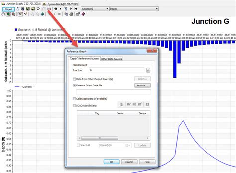 external graph data hour format in infoswmm and h2omap swmm swmm5