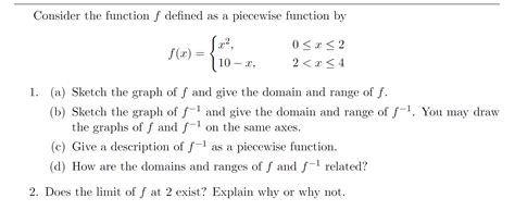 Solved Consider The Function F Defined As A Piecewise Chegg