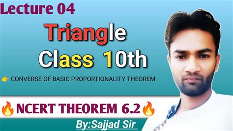 Class 10th Triangle Converse Of Bpt Theorem Cbse Icse Youtube