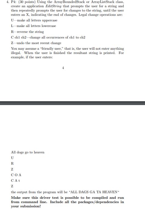 solved 4 p4 30 points using the arrayboundedstack or