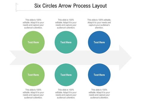 Six Circles Arrow Process Layout Ppt PowerPoint Presentation File Deck PDF