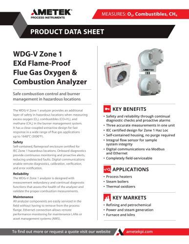 Wdg Vcm Flue Gas Analyzer Ametek Process Instruments Pdf Catalogs Technical Documentation