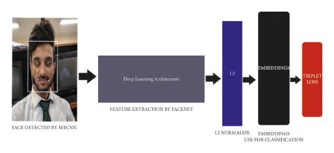 the facenet architecture receives the input image after the face has