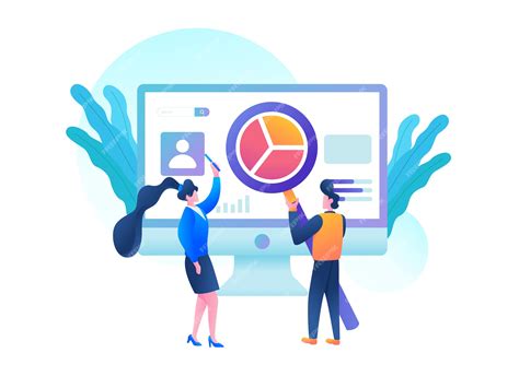 Premium Vector Seo Data Analysis Vector Illustration
