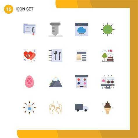 16 Universal Flat Colors Set For Web And Mobile Applications Love Germ Communication Experiment