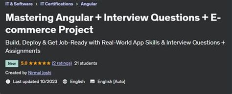 mastering angular interview questions e commerce project